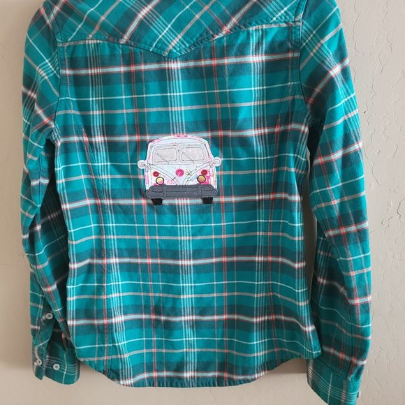 Stio | Skirts | Upcycled Flannel Shirt | Poshmark